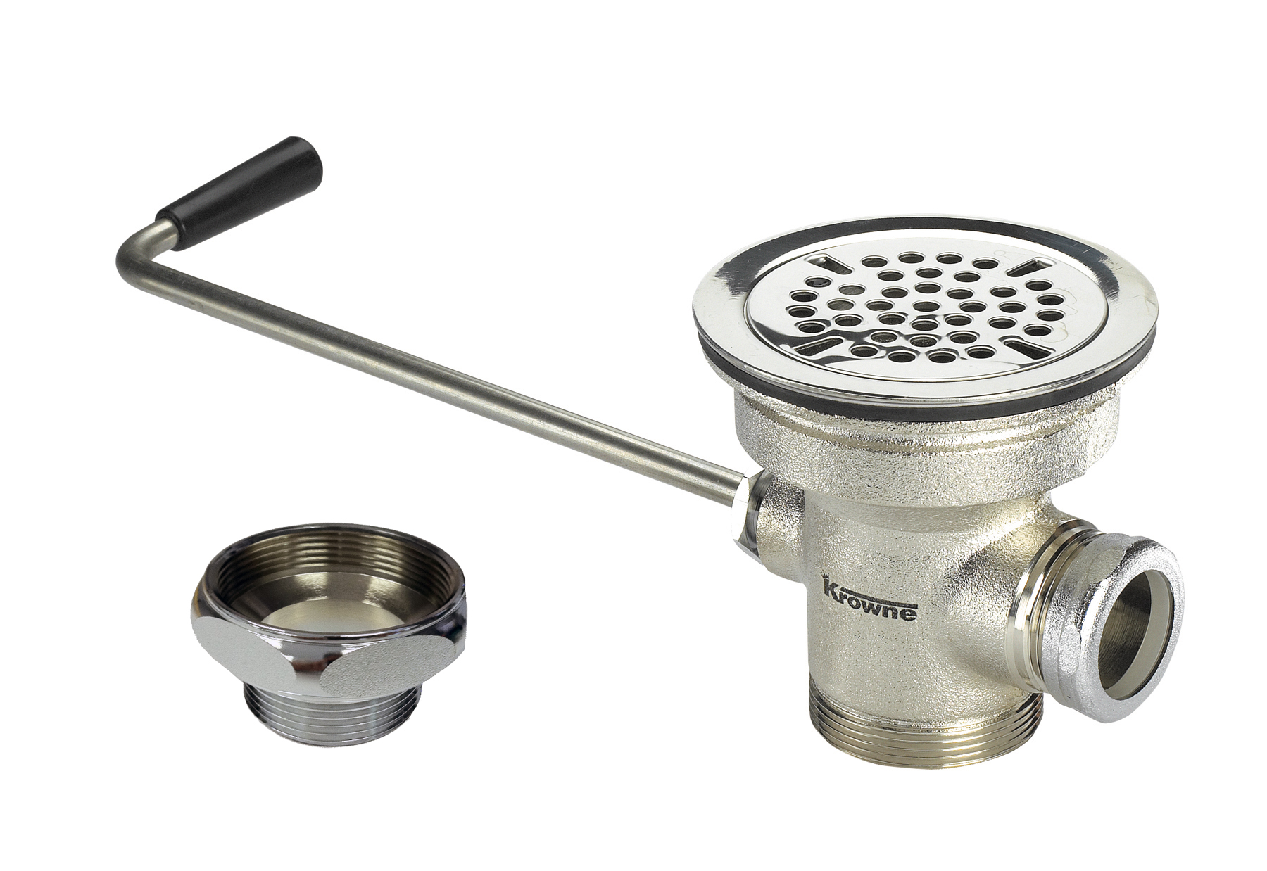 3" Twist Waste Drain with 1-1/4" Overflow Outlet | Krowne